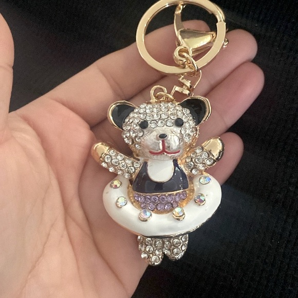 Fashion Jewelry | Accessories | Rhinestones Teddy Bear Keychain Purse ...